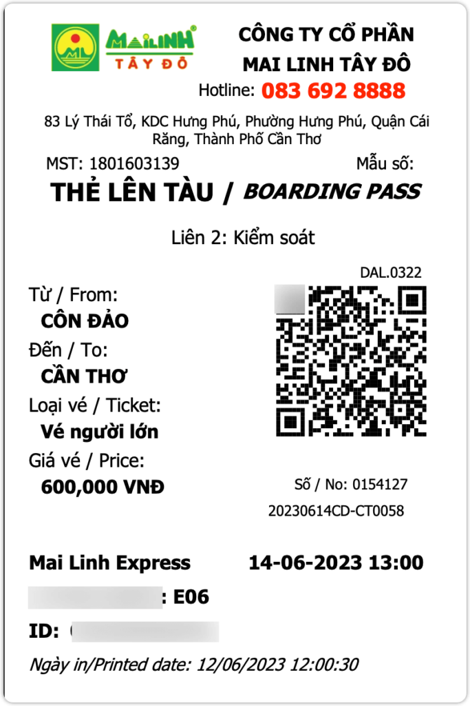 Tàu cao tốc Mai Linh Express - Cần Thơ đi Côn Đảo giá rẻ